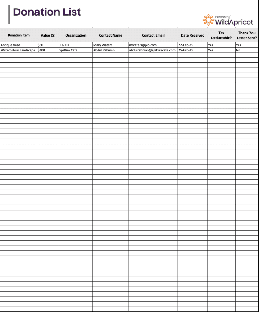 The Donation List Template Your Organization Needs to Stay on Track